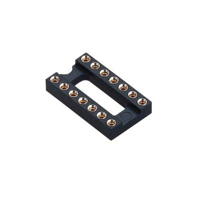 Cina Intestazione rotonda H=3.0, del perno della IMMERSIONE dell'incavo di WCON 2.54mm IC fila L=7.43 del passo 7,62 ROHS nero in vendita