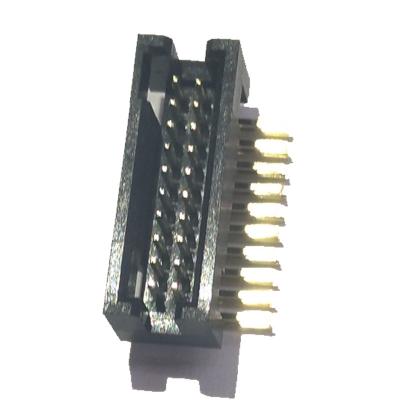 Cina Connettore d'ottone 1.27*2.54mm 2*10P PA9T 30%GF UL94V-0 dell'intestazione della scatola della IMMERSIONE dell'istantaneo 90° dell'oro in vendita