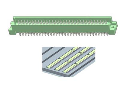 Cina Baccano maschio grigio diritto 96Pin del PWB della IMMERSIONE PBT del connettore europeo 41612 2.54mm ROHS in vendita