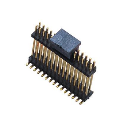 Cina Ottone di plastica H=2.54 di SMT PA9T del doppio doppio di fila del connettore dell'intestazione di Pin del maschio 1.27*2.54mm del bordo del PWB in vendita