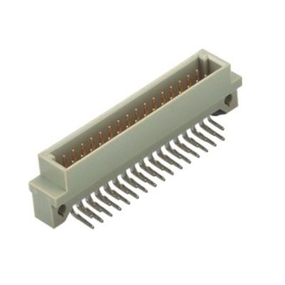China 2.54mm Hoogte DIN 41612 B PBT+30% van de Schakelaar Mannelijk ONDERDOMPELING 90° G.F-Messing Te koop