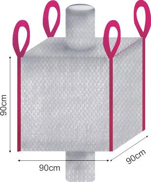 China 200gsm PP Woven PP Jumbo Bags 1500KGS With Skirt Top for Sand/Bean packaging for sale