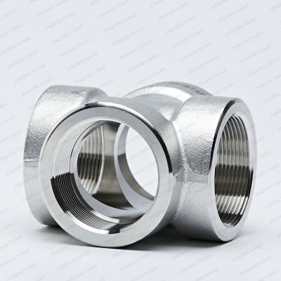 China 304 Forged Stainless Hex Bushings 4 Way Pipe Fittings 3/8 Inch NPT BSPT for sale