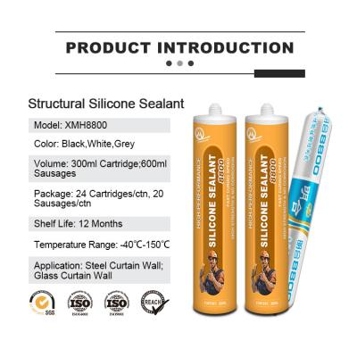 China MF Mixture MH8800 Silicone Sealant Custom Fire Resistant Neutral Transparent Adhesives Caulking 590ml Sausage for sale