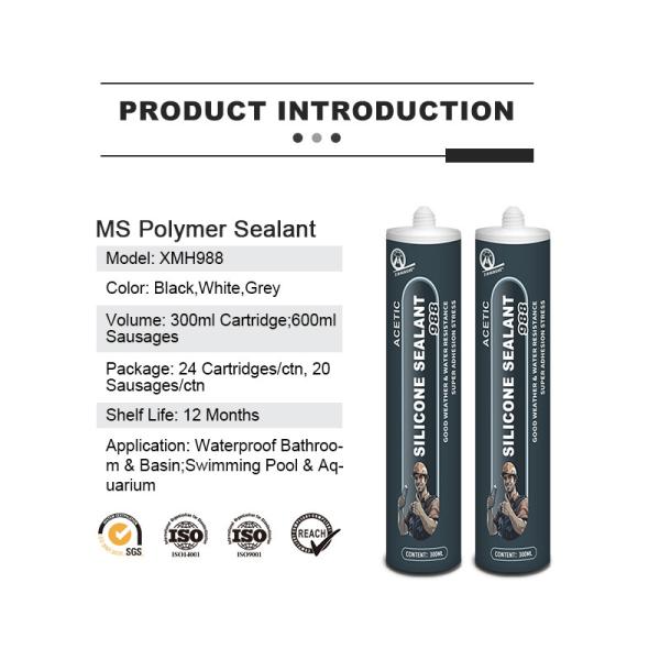 Quality Acetic GP Sealant 300ml Gp Acetic Acid Cure for Caulk Adhesive Silicone Sealant for sale