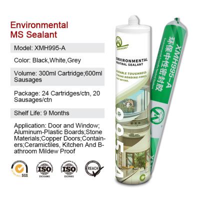 China 600ml MS Polymer Silicone Adhesive Sealant Low Odor Eco-friendly OEM Neutral Free Sample Multiple Colors for Industrial for sale