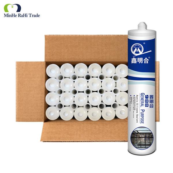 Quality Colorless MH988 Acid Sealant GP Acetic Neutral Glass Roof Silicone Sealant for sale