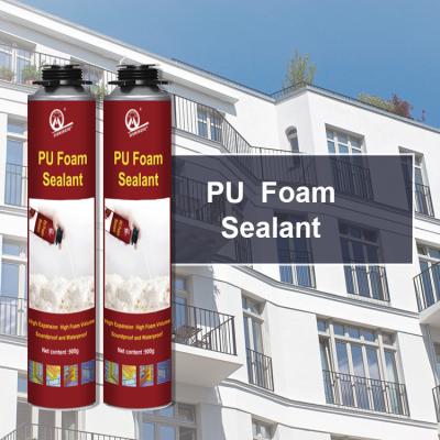 China Professional Fire Resistance Polyurethane MF Mixture PU Foam Spray Sealant for Door and Windows Construction 750ML Great for sale