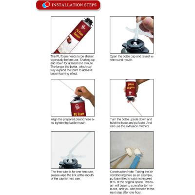 China Professional Fire Resistance Polyurethane MF Mixture PU Foam Spray Sealant for Door and Windows Construction 750ML Great for sale