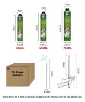 China Bubble 750ml Polyurethane PU Foam Spray Fast Drying One Component Sealant for sale