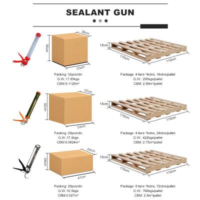 China 600ml/400ml/310ml MH Sealant Gun 10oz 13oz 20oz 12 No Drip Aluminum Barrel Hand Manual Drive Sausage Caulking Tool Gun Kit for sale
