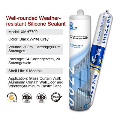 China MH7700 High Temp Resistance Anti-Mold Clear White Silicone Sealant for Curtain Wall Metal to Metal Structural Bonding for sale