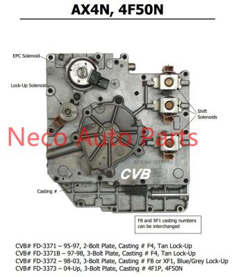 Calidad auto del cuerpo de válvula del sdenoid de la transmisión AX4N 4F50N la buena utilizó piezas originales