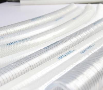 Cina La tubatura sicura del silicone dell'alimento di identificazione di OD25.9mm 5/8 quattro strati del poliestere ha rinforzato in vendita