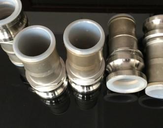 Cina Tipo antistatico fondente montaggio degli accessori per tubi rivestito di 75mm PTFE del Camlock di E in vendita