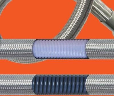 Cina Il teflon antistatico complicato di ID9.5mm allineato annaffia 0.9mm che Ptfe spesso ha intrecciato il tubo flessibile in vendita