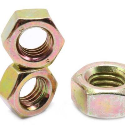 Cina Classe 4 6 8 dado esagonale placcato giallo dello zinco Din934 dado esagonale/M6 in vendita