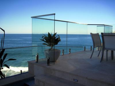 China Customized Thickness Laminated Glass Balustrade, Frameless Glass Deck Railing for sale