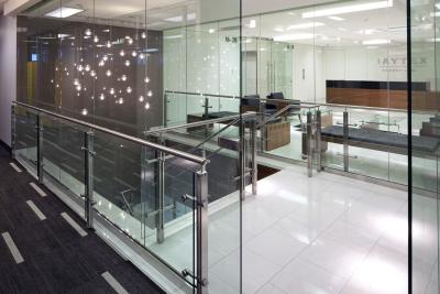 China Factory price customized design stainless steel handrail indoor Tempered glass balcony railing for sale