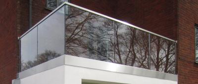 China Lamimated Glass Panel Roof Railing Price/ Floor Mount U Channel Glass Railing for sale