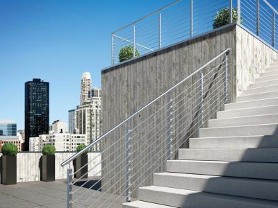 China Stainless Steel Railing System Grill Design , Exterior Rope Handrail for sale