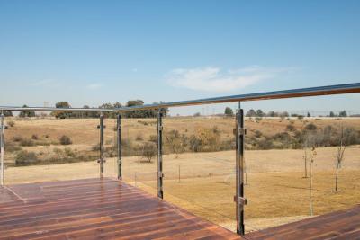 China Balcony Railing Glass Price m2, Stainless Steel Square Pipe Railing Design for sale