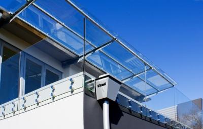 China Frameless stainless steel glass balustrade with Patch Fittings for sale