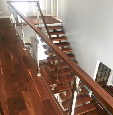 China Home Inside Straight Stair Case Modern Indoor Wooden Straight Staircase for sale