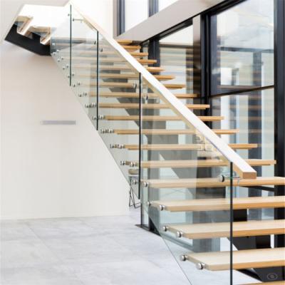 China 2 story staircase for home interior steel wood stair for sale