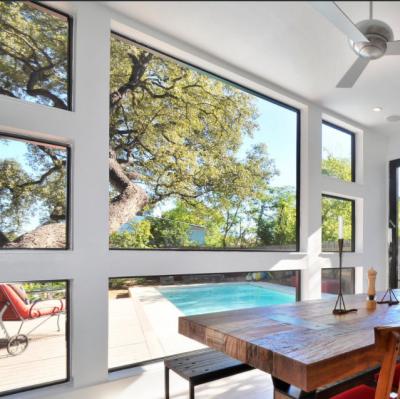 China Large glass luxury fixed glass aluminum window for sale