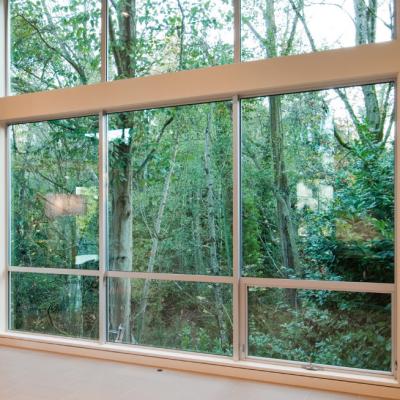 China Double glass aluminum casement window with fixed window for house for sale