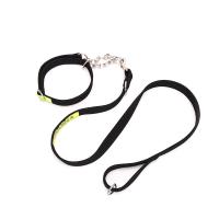 China Solid Pattern Cotton Pet Collar Leash Eco Friendly S - L Size for sale
