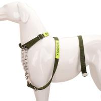 China Solid Pattern Cotton Pet Collar Leash Eco Friendly S - L Size for sale