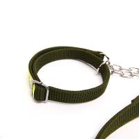 China Solid Pattern Cotton Pet Collar Leash Eco Friendly S - L Size for sale