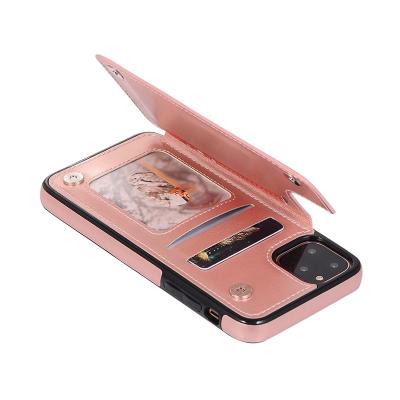 Cina ODM Flip Cover di cuoio di iPhone11 Flip Card Holder Pink in vendita