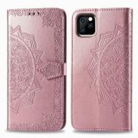 China Flower PU Leather Soft iPhone11 Leather Flip Cases for sale