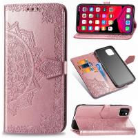 China Flower PU Leather Soft iPhone11 Leather Flip Cases for sale