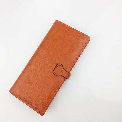 Cina Portafoglio di cuoio arancio della chiusura lampo personale 19.5cm in vendita