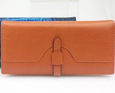 Cina Portafoglio di cuoio arancio della chiusura lampo personale 19.5cm in vendita