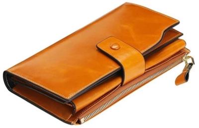 China Multi Pockets RFID Blocking 2.5cm Personalized Zipper Wallet for sale