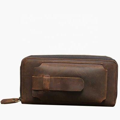 China Bolsa de couro genuína da mudança do zíper do vintage 10cm à venda
