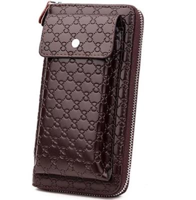 China Large Capacity PU Alligator Leather 22CM Clutch Wallet for sale