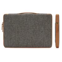 China Brown Polyester 14 Inch Laptop Case Soft Protection for sale