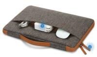 China Brown Polyester 14 Inch Laptop Case Soft Protection for sale