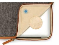 China Brown Polyester 14 Inch Laptop Case Soft Protection for sale