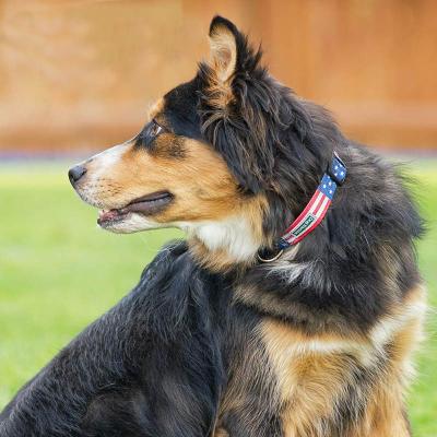 Cina American Flag Pattern Bark Lover Adjustable Harness with For Dogs and Cats Daily Training in vendita