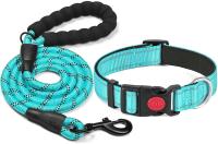 China Soft Pet Collar Leash Neoprene Padded Handle Adjustable for sale