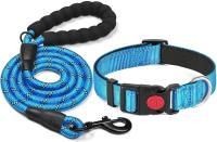 China Soft Pet Collar Leash Neoprene Padded Handle Adjustable for sale