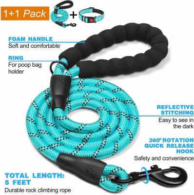 Cina Maniglia riempita neoprene rampicante intrecciata del guinzaglio del collare dell'animale domestico in vendita