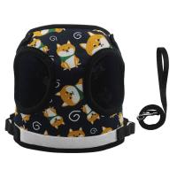 China Soft Padded Mesh Nylon Reflective Traction Neoprene Adjustable Pattern Dog Harness for sale